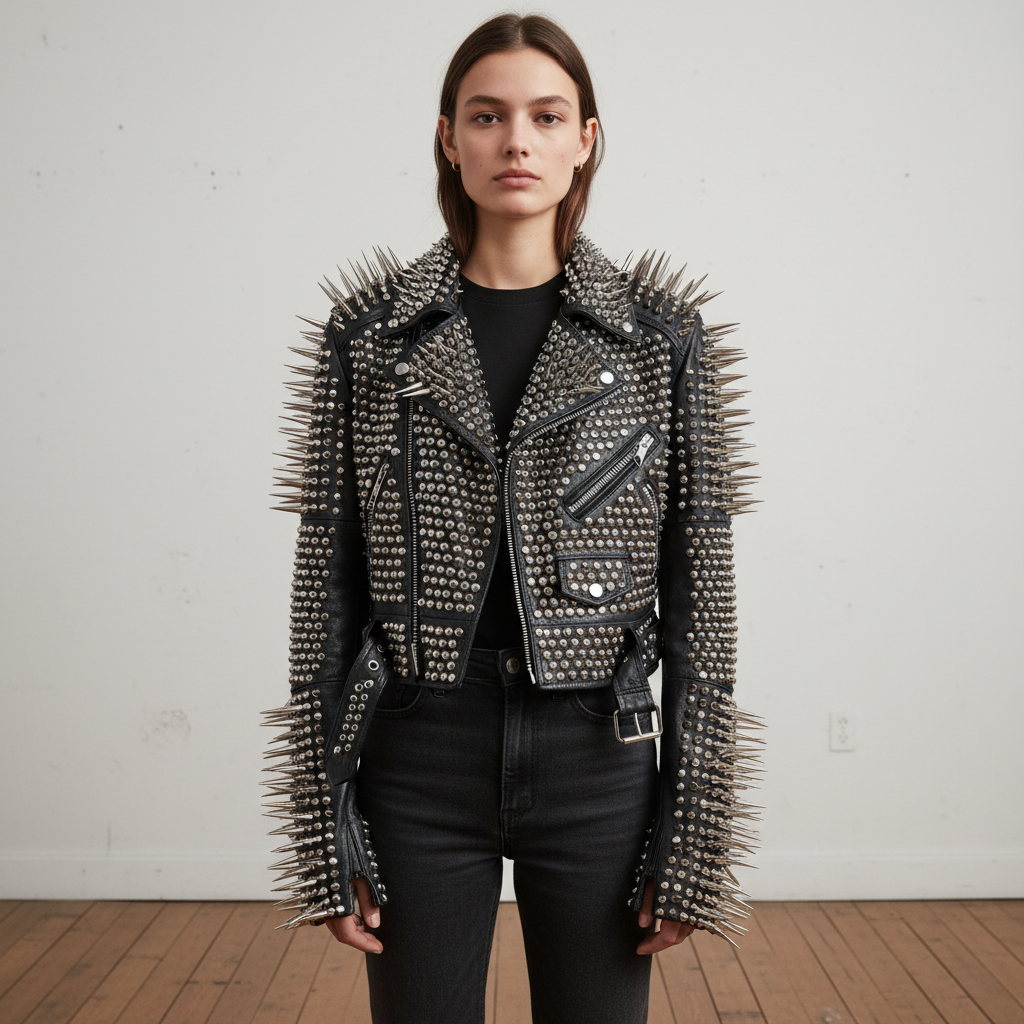 Women's Studded Leather Jackets – Rebels Market