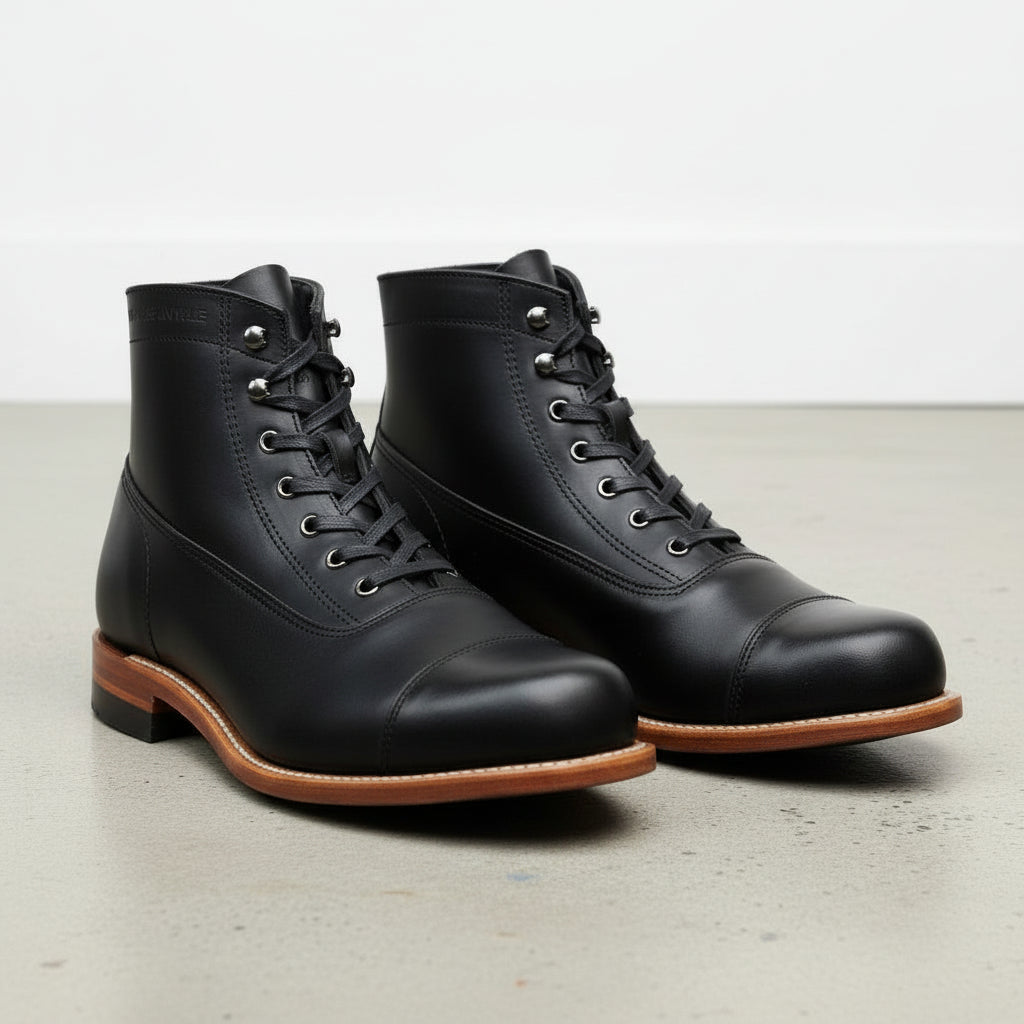 Handmade Men Black Real Leather Ankle Boot, Mens Leather Boot, Boots ...