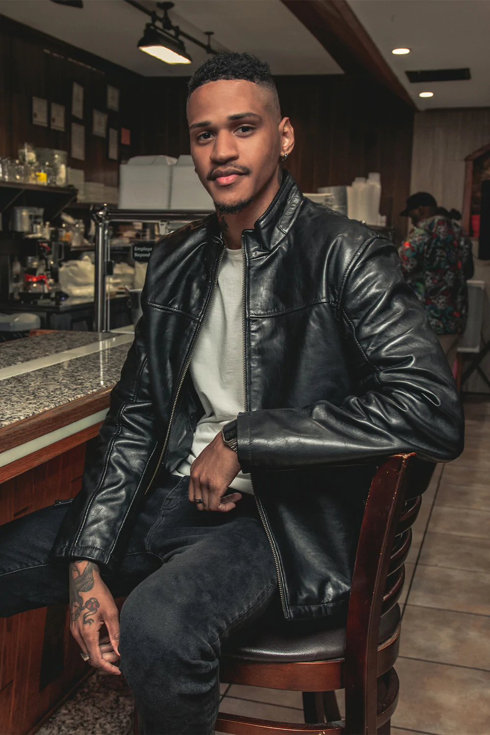 Gothic Black Men's Lambskin Leather Jacket, Stylish Black Leather Jack ...