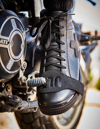 Calf Leather Men's High-Top Motorcycle Sneakers – Rebels Market