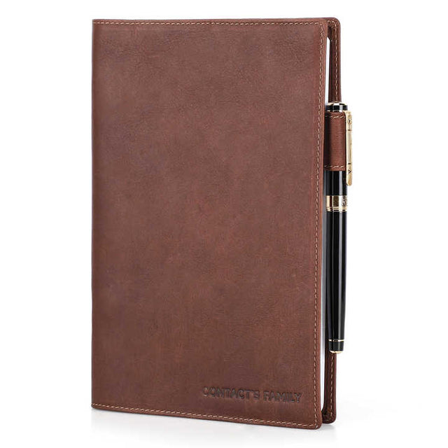 Brown and Tan Leather Portfolio - Rolleston – Rebels Market