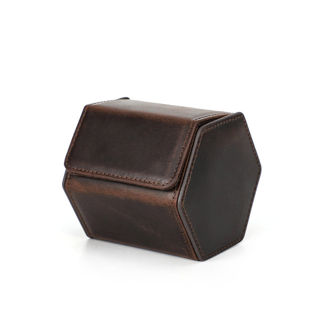 Genuine Leather Hexagonal Design Single Watch Roll Case Holder – Rebels ...