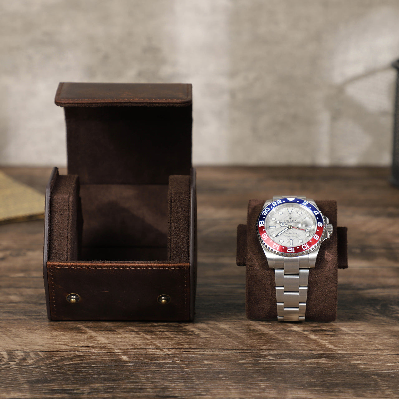 Genuine Leather Hexagonal Design Single Watch Roll Case Holder – Rebels ...