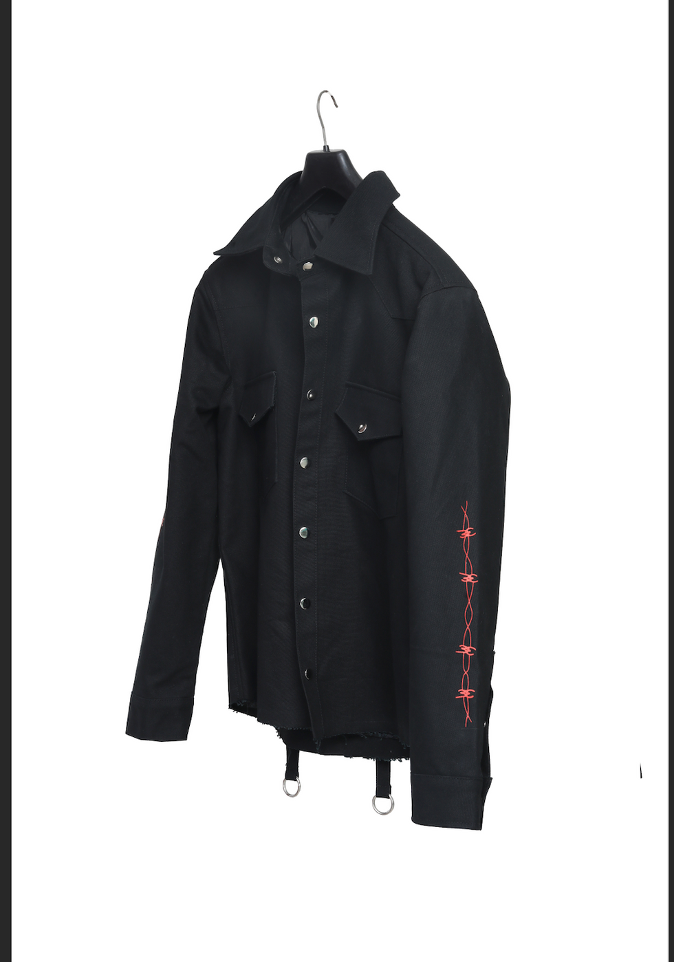 Hand sewn men denim devil jacket, Satan skull printed denim jean jacke ...