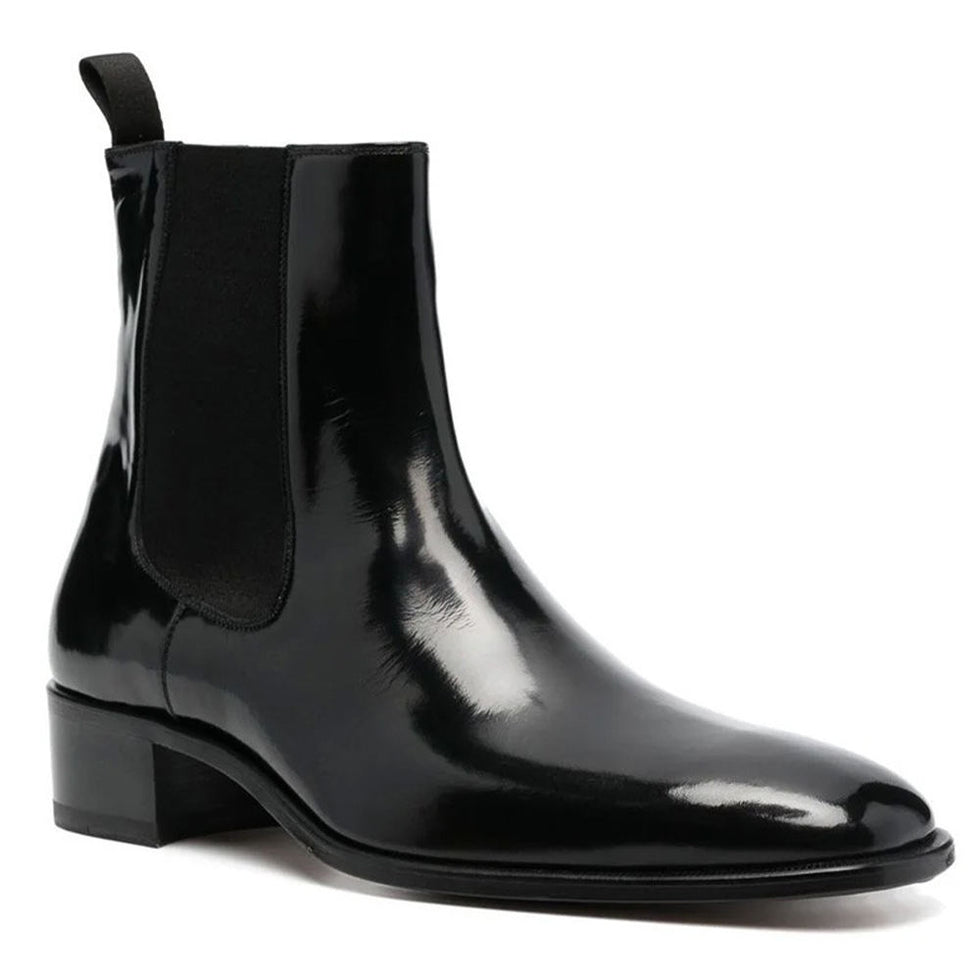 Handmade Unisex Patent Leather High Ankle Boots – Rebels Market