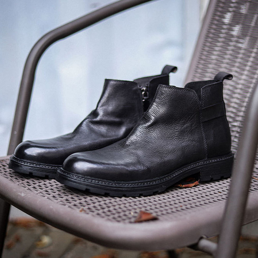 Men's Rugged Chelsea Boots in Handmade Cow Leather – Rebels Market