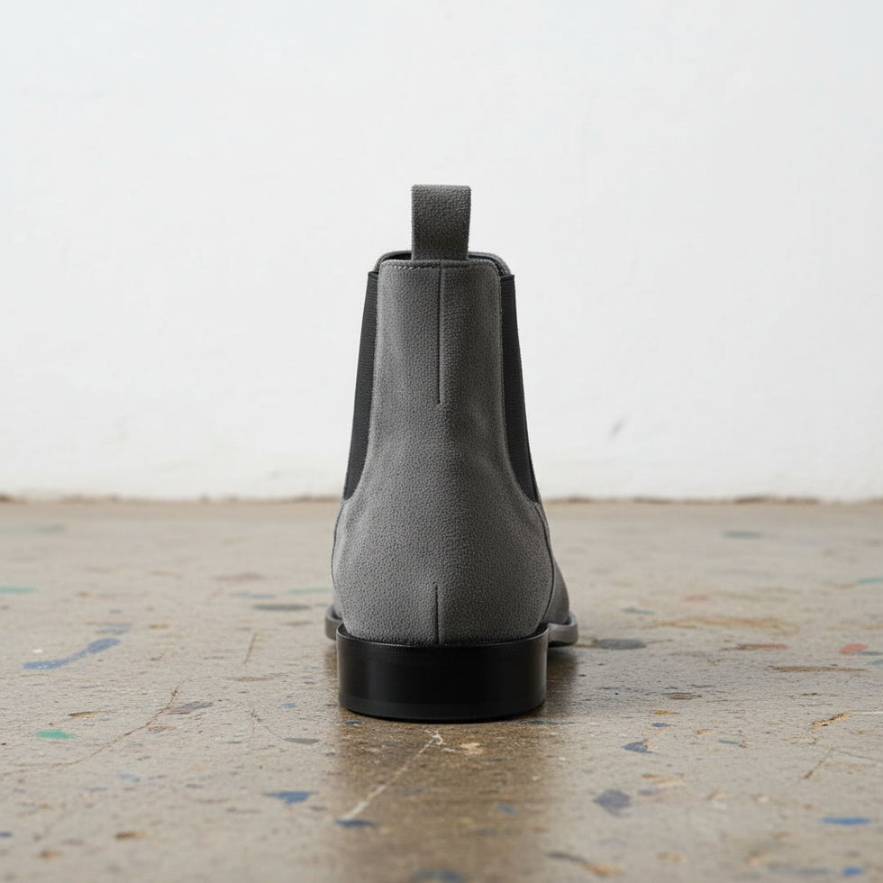 Handmade Men Gray suede Chelsea boots, Men suede ankle boot, chelsea b ...