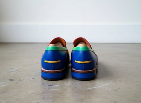 Men's Handmade Multi-color Leather Slip-on Loafers – Rebels Market