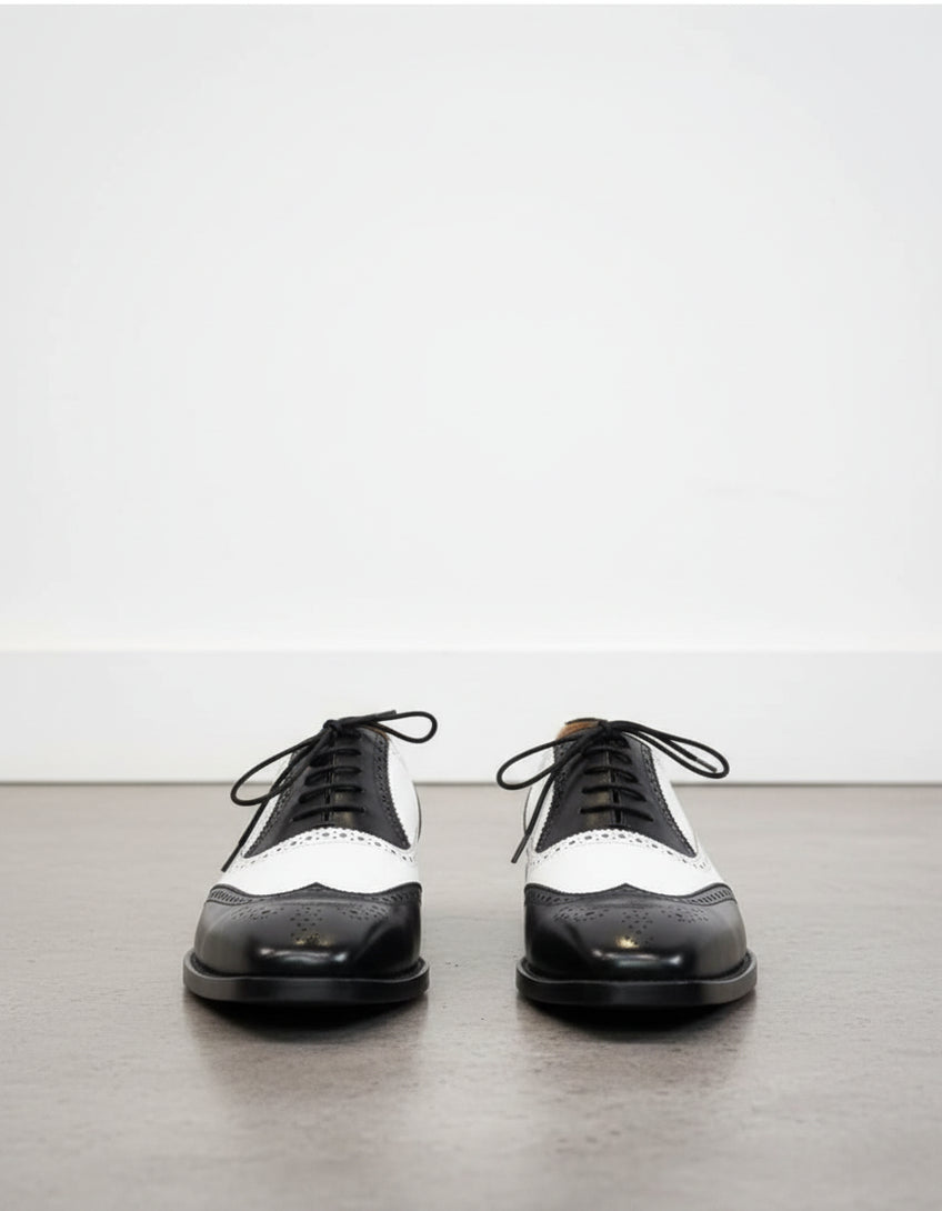 Handmade Men Spectators Shoes, Men Two Tone Wingtips Leather Dress ...