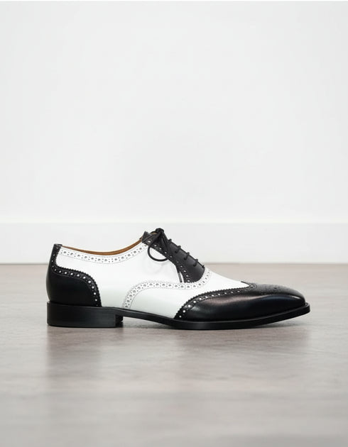 Handmade Men Spectators Shoes, Men Two Tone Wingtips Leather Dress ...