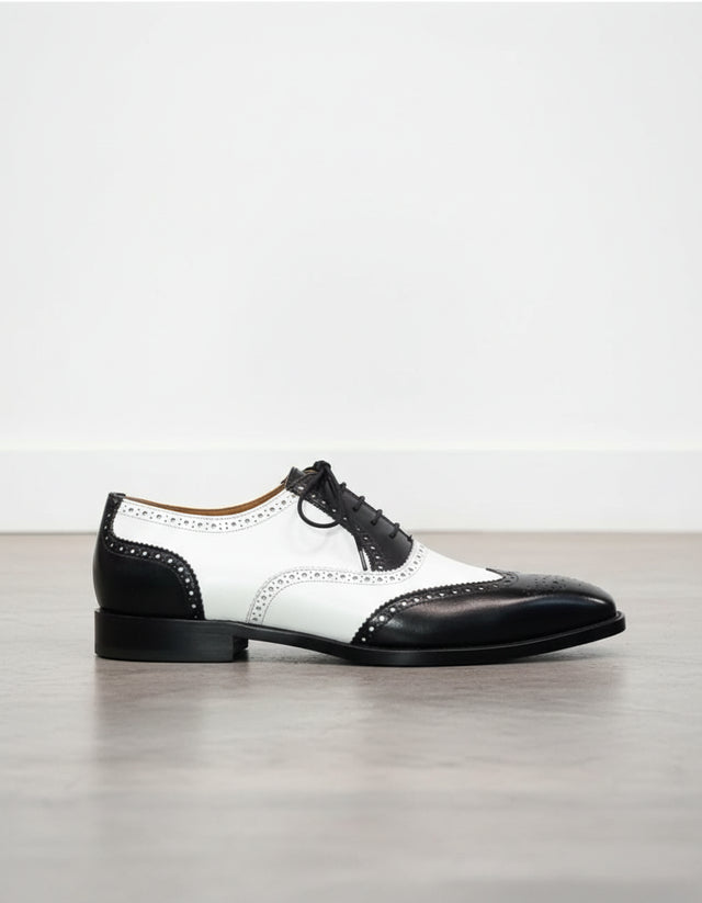 Handmade Men Spectators Shoes, Men Two Tone Wingtips Leather Dress ...