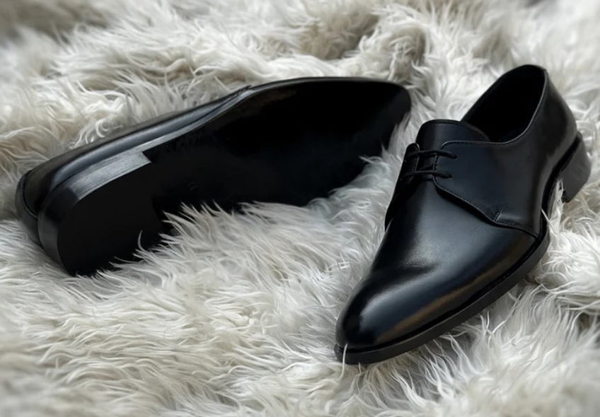 Handmade Mens black leather dress shoes, Men dress shoes, Mens lace up ...