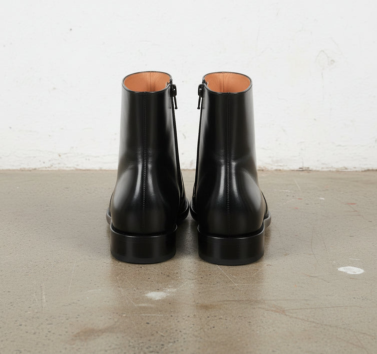 Handmade Mens black side zipper ankle boots, Men dress boot, Men zip ...