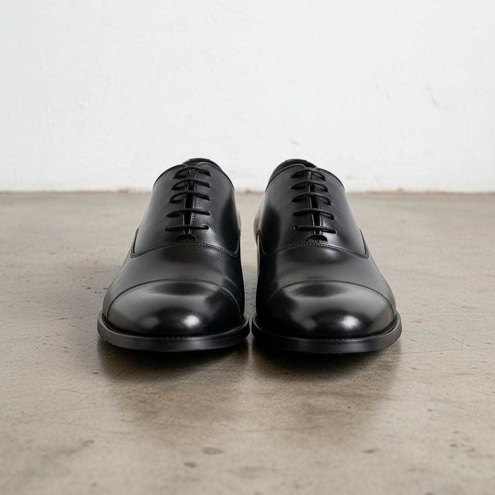 Handmade Men's Full Grain Leather Cap Toe Formal Dress Shoes – Rebels ...