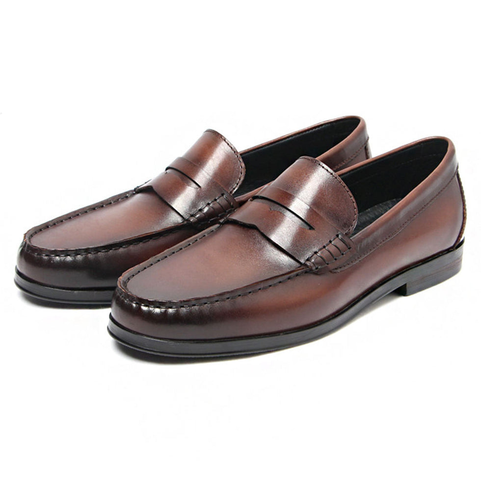Handmade Men's Full Grain Leather Penny Loafer Shoe – Rebels Market