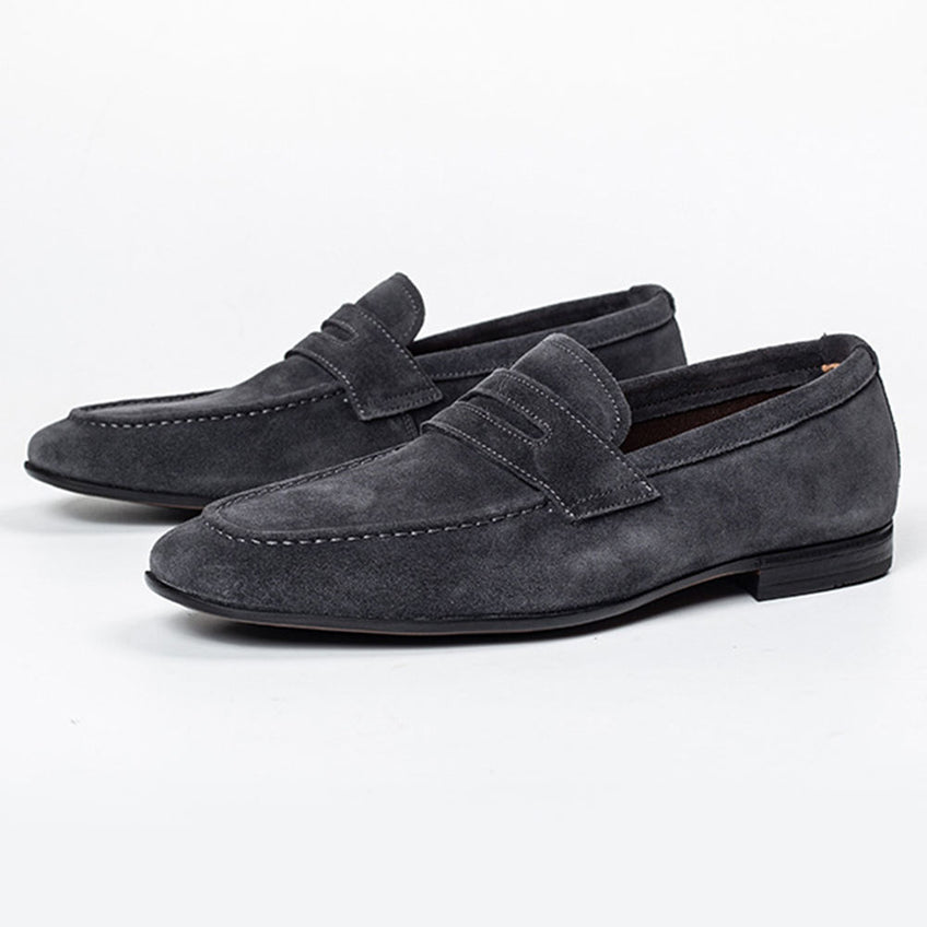 Handmade Men's Full Grain Leather Suede Moccasin Loafers – Rebels Market