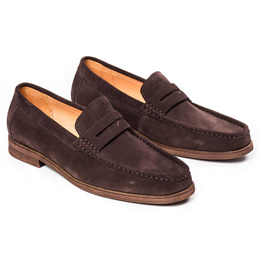 Handmade Men's Full Grain Suede Tassel Loafers - Classic Style – Rebels ...