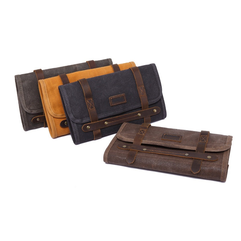 Handmade Foldable Canvas Tool Bag with Flap Cover for Men – Rebels Market