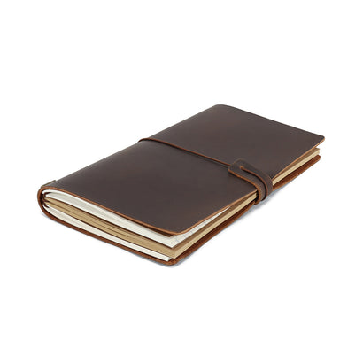 Handmade Unisex Genuine Notebook Cover, Smooth Leather Journal Cover ...