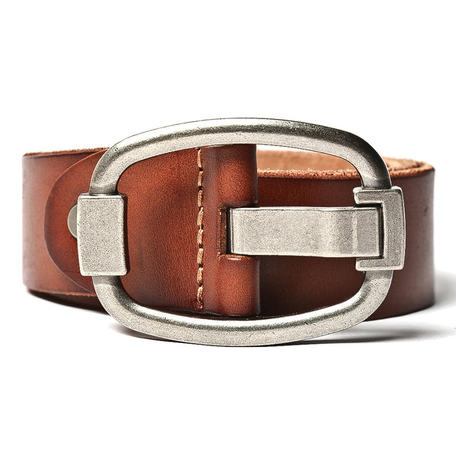 Premium Steel Buckle Leather Men’s Work Belt – Rebels Market