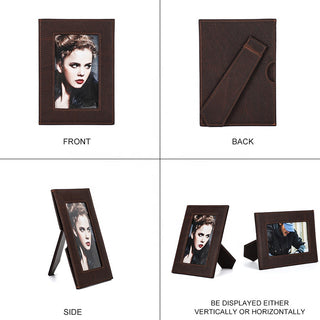 Vintage Leather Photo Frame with Stand – Rebels Market